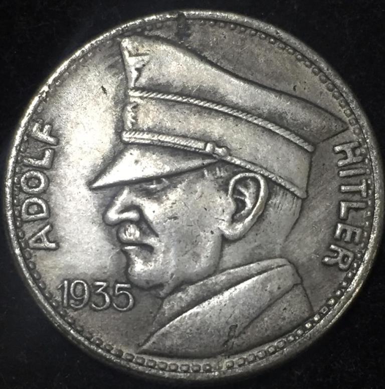 Adolf Hitler 1935 German 5 Reichsmark Old Rare token - Coinbazzar.com