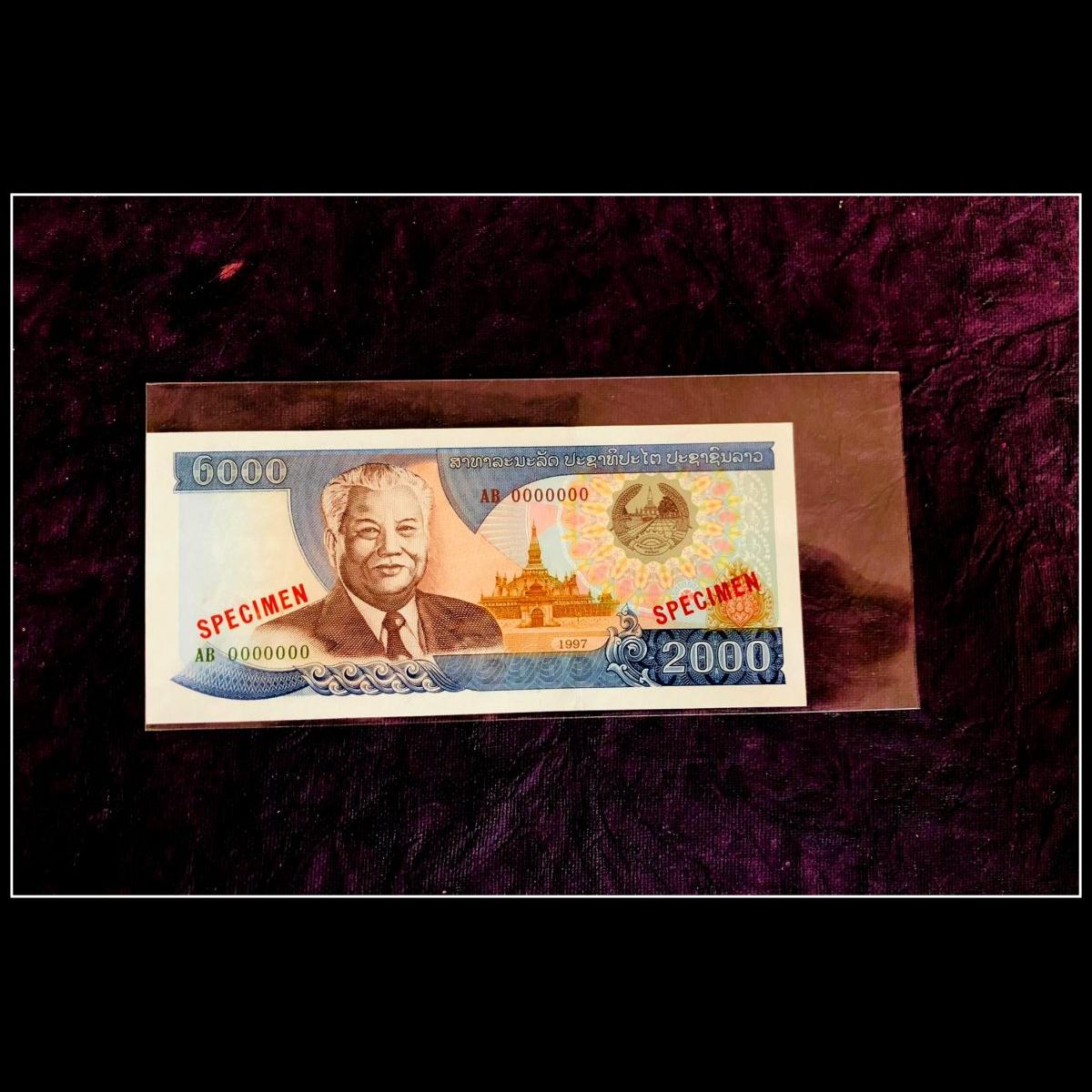 LAOS SPECIMEN 2000 Issue World Banknote Specimen Collection Unique ...