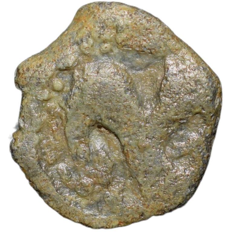 Lead coin of Post-Satavahana (1st Cen. AD) with Galloping Lion facing ...