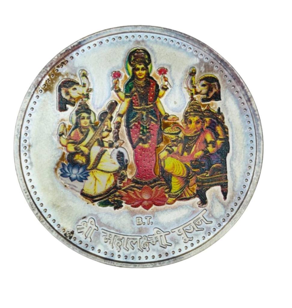 1 Oz Shree Mahalaxmi Pujan Subh Labh 999 Pure Silver Unique And Rare ...