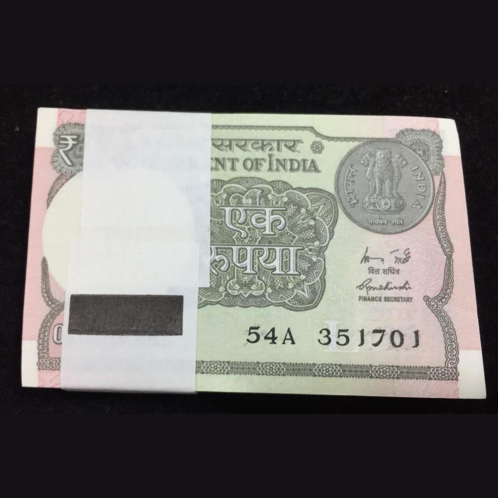2015 One Rupees serial packet with Fancy Number Ending 786 serial unc ...