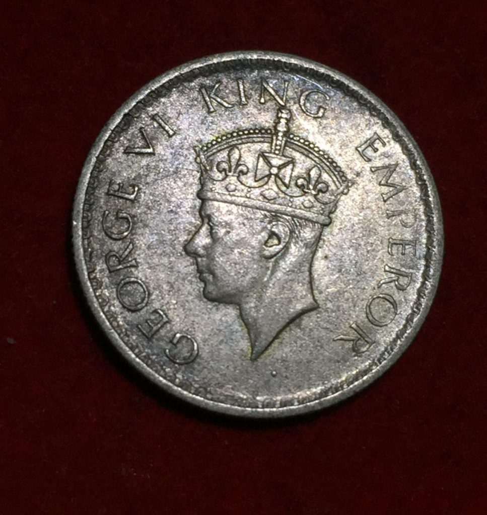 Rare 1940 ½ Rupee - George VI British - India Silver Coin #L-321 ...