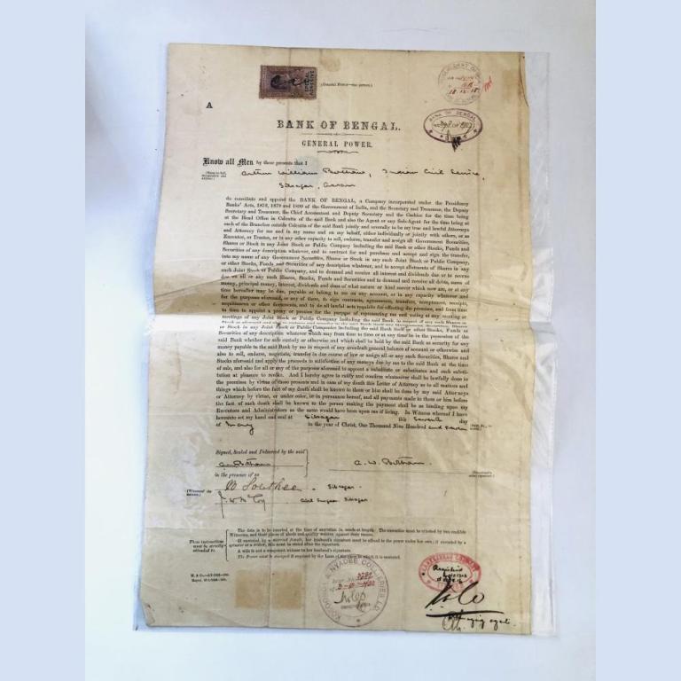Bank Of Bengal Original Letter Signed By A W Botham and dated 1910s ...