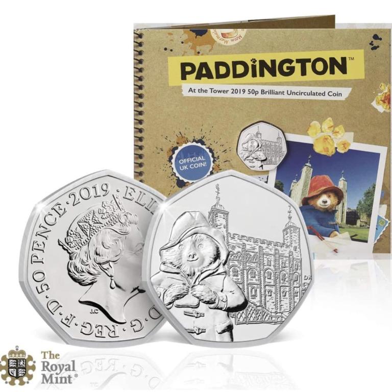 2019 Paddington at the Tower of London 50P Brilliant Commemorative Coin ...