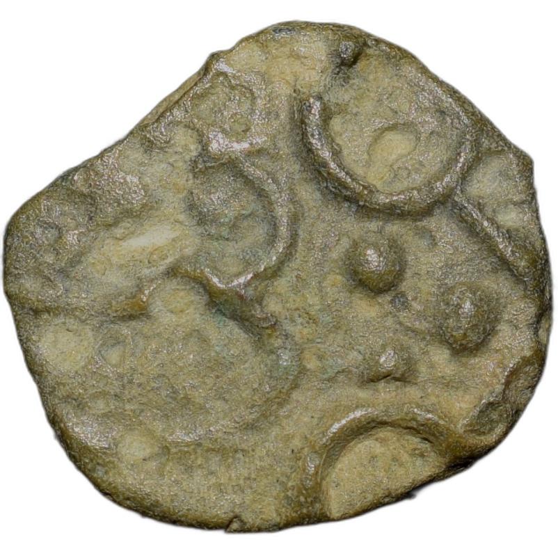 Potin Coin of Satavahana Dynasty(100 BC) of Junnar Lion Small Flan ...