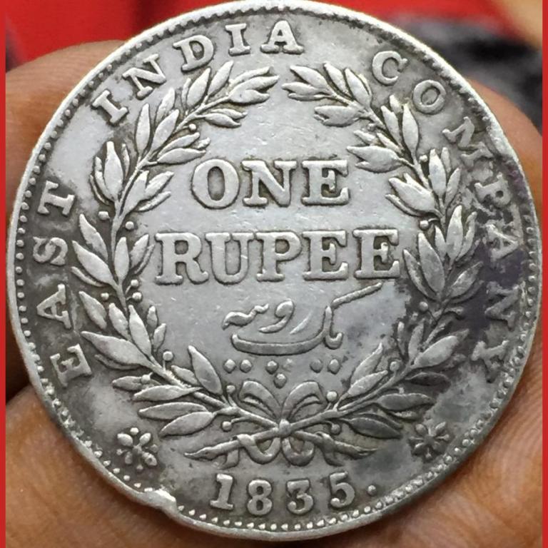 Rare One Rupees 1835 William (East india company) Of Silver Coin # sku ...