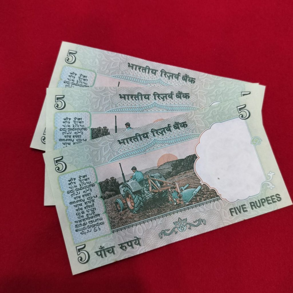 VERY RARE 5 RUPEE NOTE Y.V REDDY 'R' INSET SET OF 3 NOTES - Coinbazzar.com