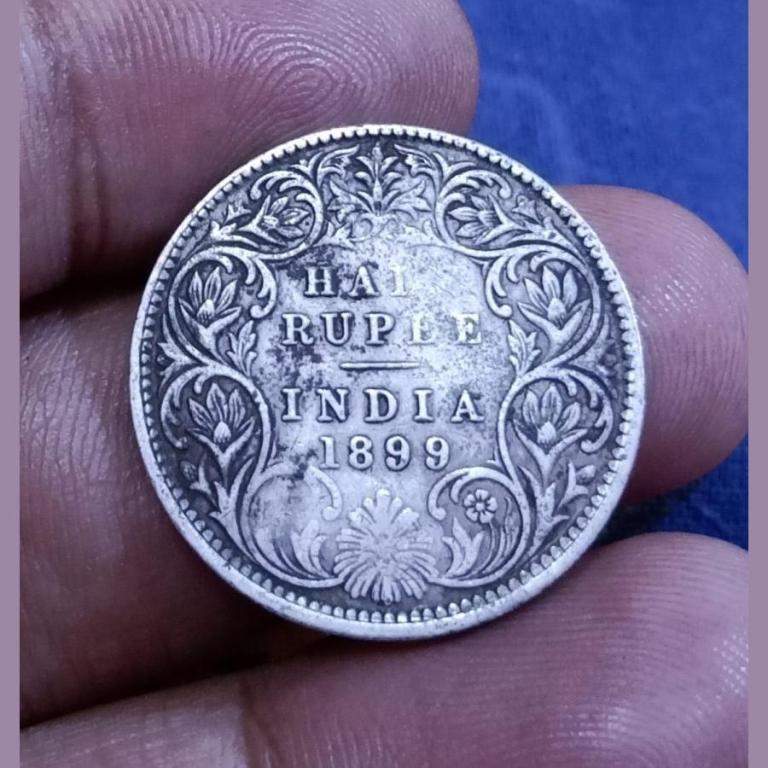 British India Silver 1/2 Rupee Year 1899 QUEEN VICTORIA EMPRESS in ...