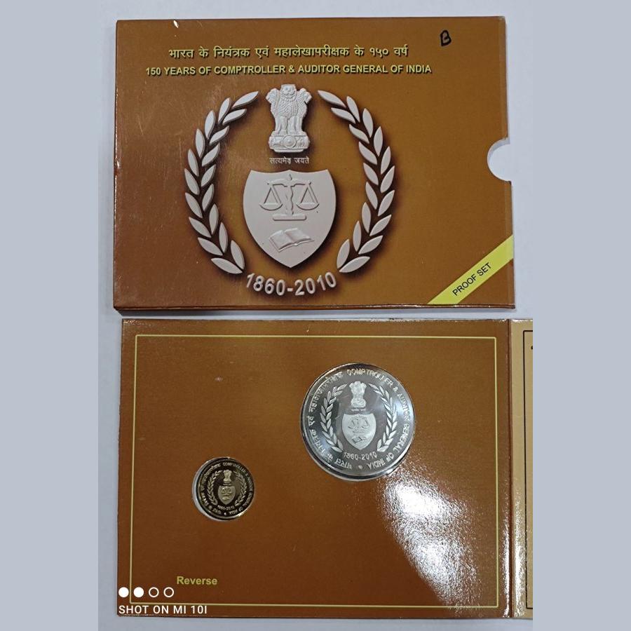 150th Years of Comptroller s Auditor 1860-2010 (proof set) 2 Coins set ...