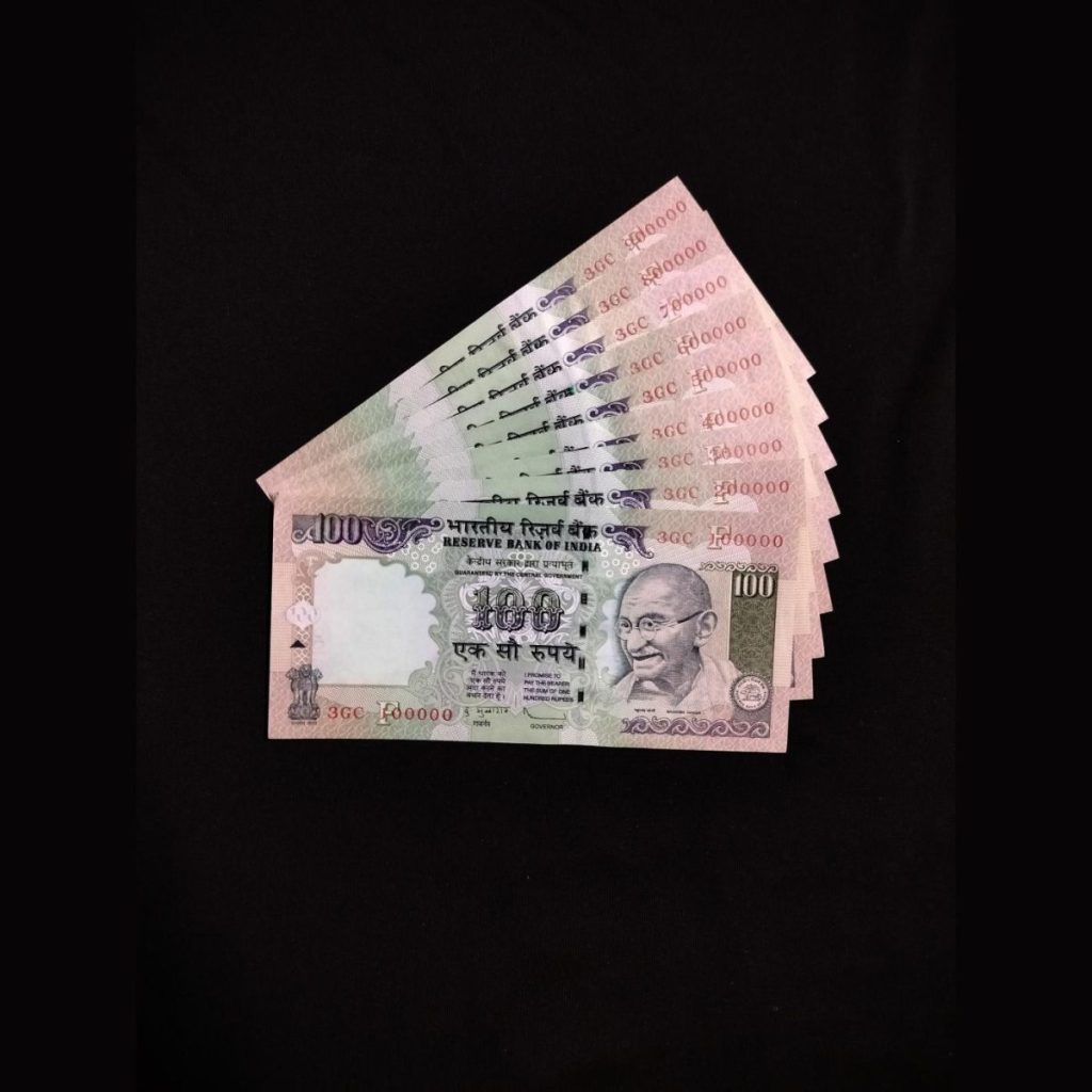 100 RUPEE Note Fancy no. Set with Same prific GEM UNC CONDITION ...