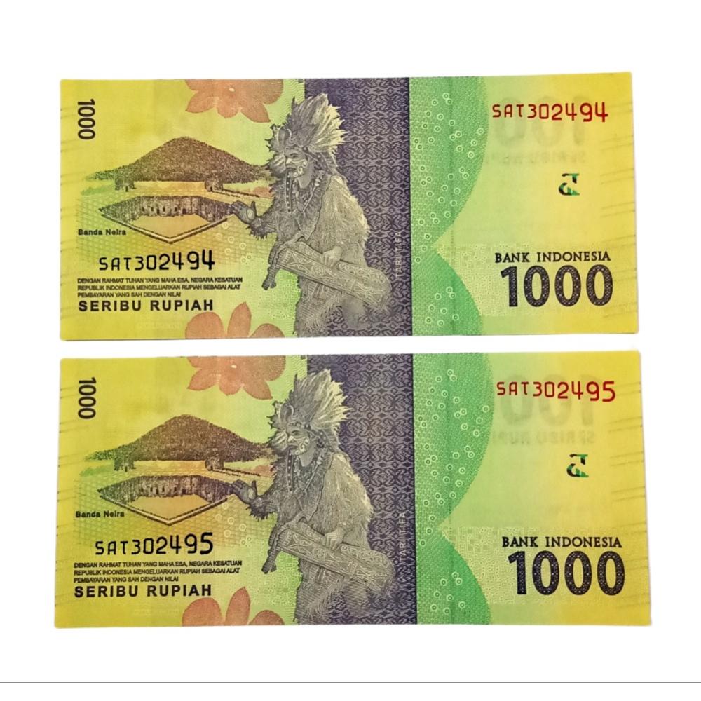 INDONESIA 1000 SERIBU RUPIAH Serially 2 Notes are in UNC Grades ...