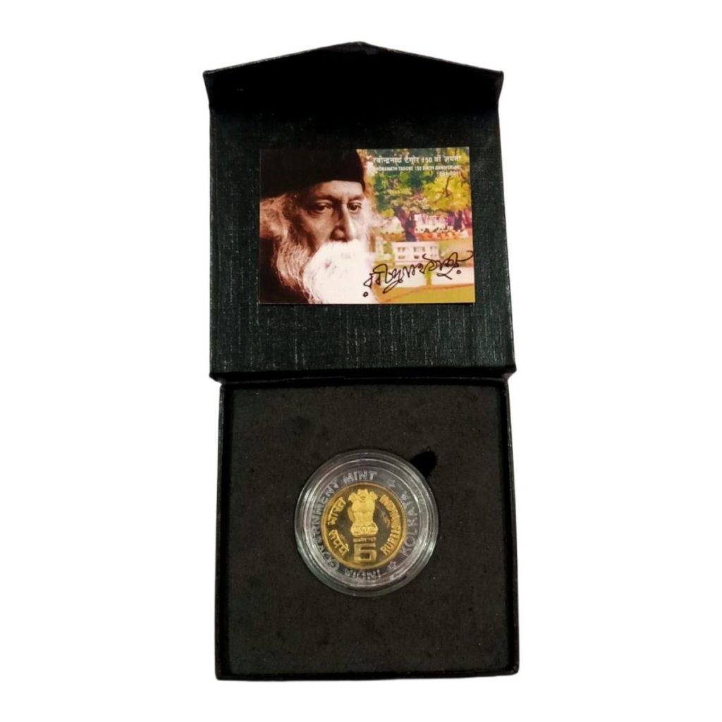 5 Rupees RABINDRANATH TAGORE 150th Birth Anniversary SPECIAL EDITION ...