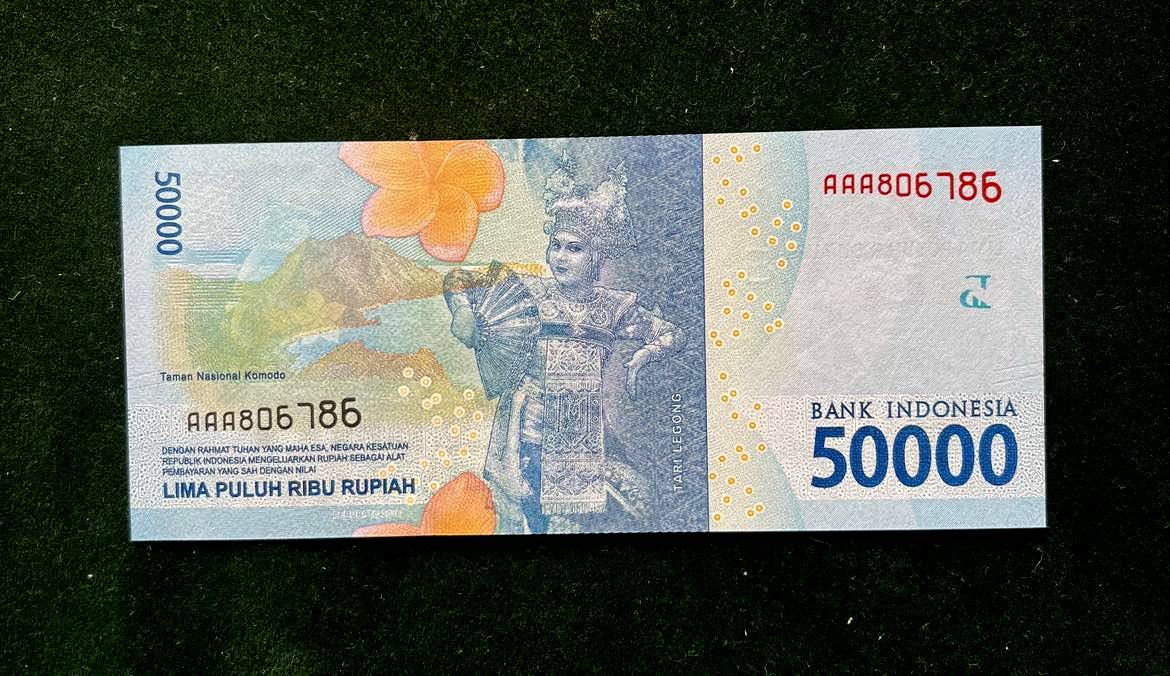 INDONESIA 50000 RUPIAH World Bank note Series ending 786 Unique and ...