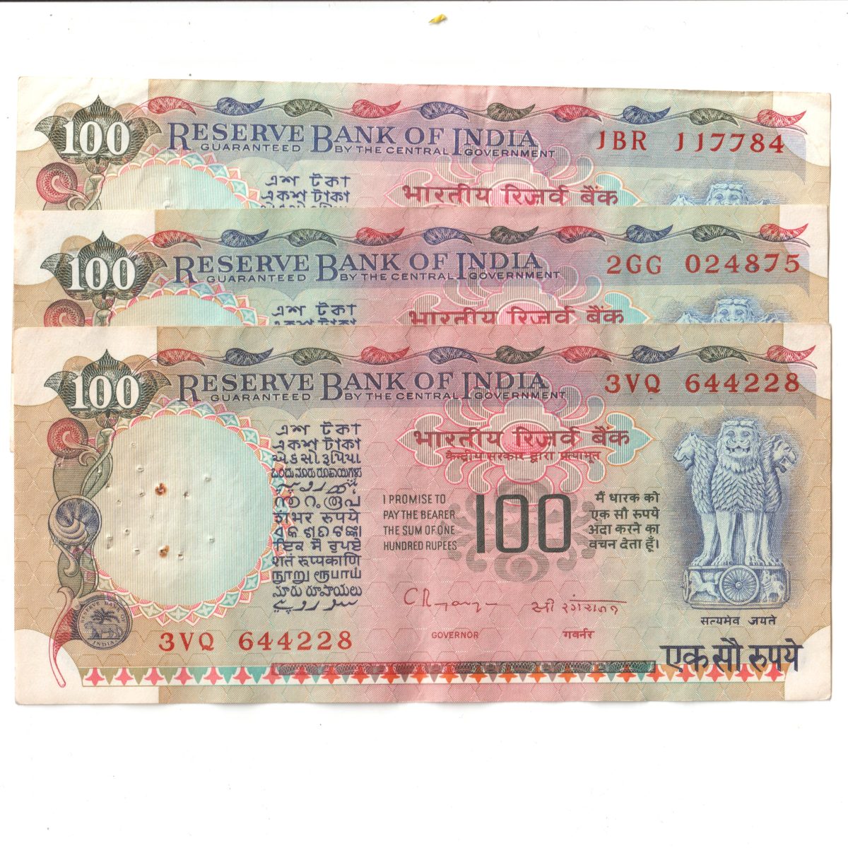 3 Different Signature 100 Rupee Agriculture Isssue Bank Note of RBI🇮🇳🇮🇳 ...
