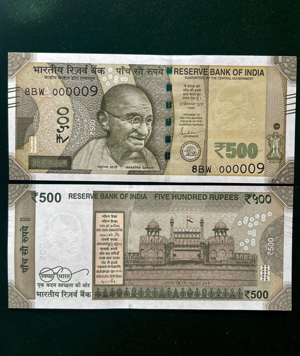 I92 - Rs 500/- SIGNATURE SERIES Signed by SHAKTI KANTA DAS INSET A 2020 ...