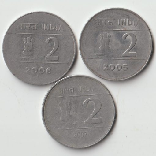 Rare 3 Cross Coins Set of Two Rupees Different Date Variety Cross ...