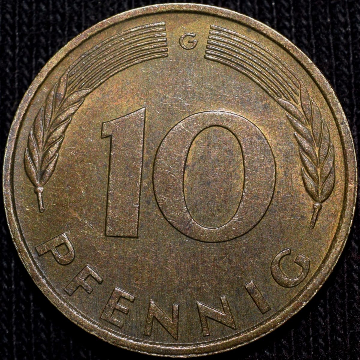 Brass 10 Pfennig of Germany (AD 1980) with Oak Sapling – Coinbazzar.com