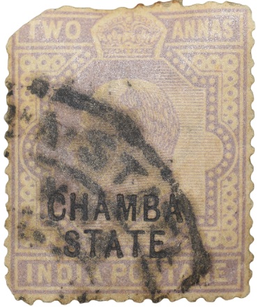 Postal Stamp of Indian Conventional States - Chamba State Edward VII ...