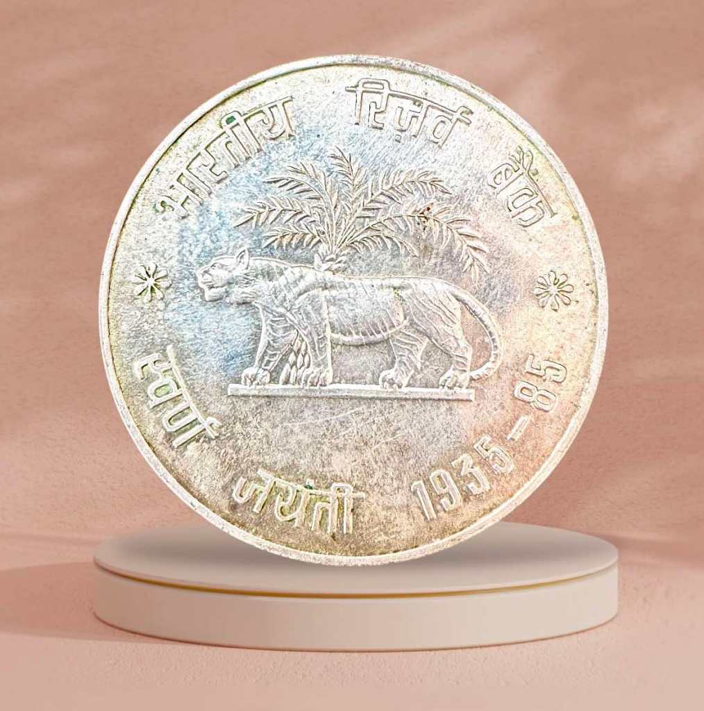 1985 Reserve Bank of India Silver Medal Golden Jubilee of RBI 1935 ...