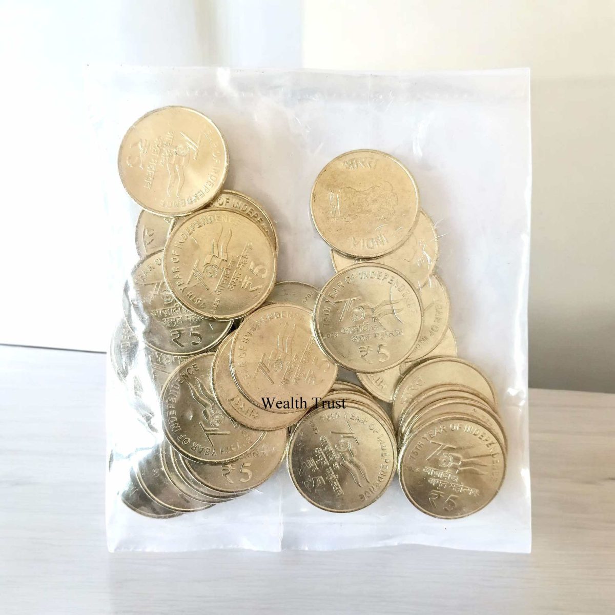 Rs 5 Rupee New Coin RBI 30 Coin 75 Year Of Independence Packet India ...