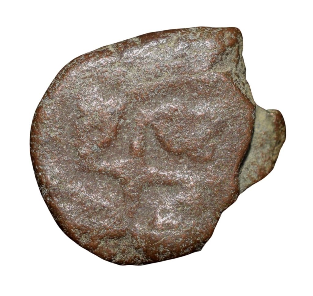 Copper Coin of Ujjaini(2nd Cen. BC) with Swastika/Triangular Headed ...