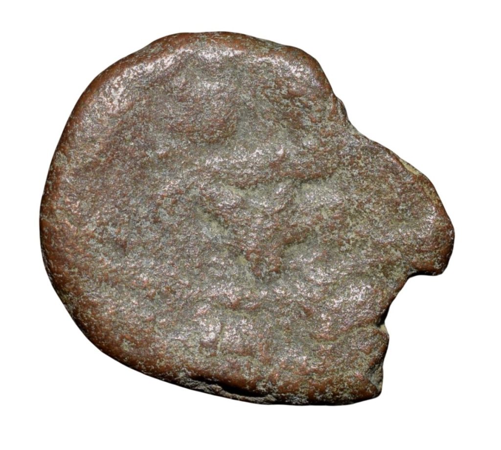 Copper Coin of Ujjaini(2nd Cen. BC) with Swastika/Triangular Headed ...