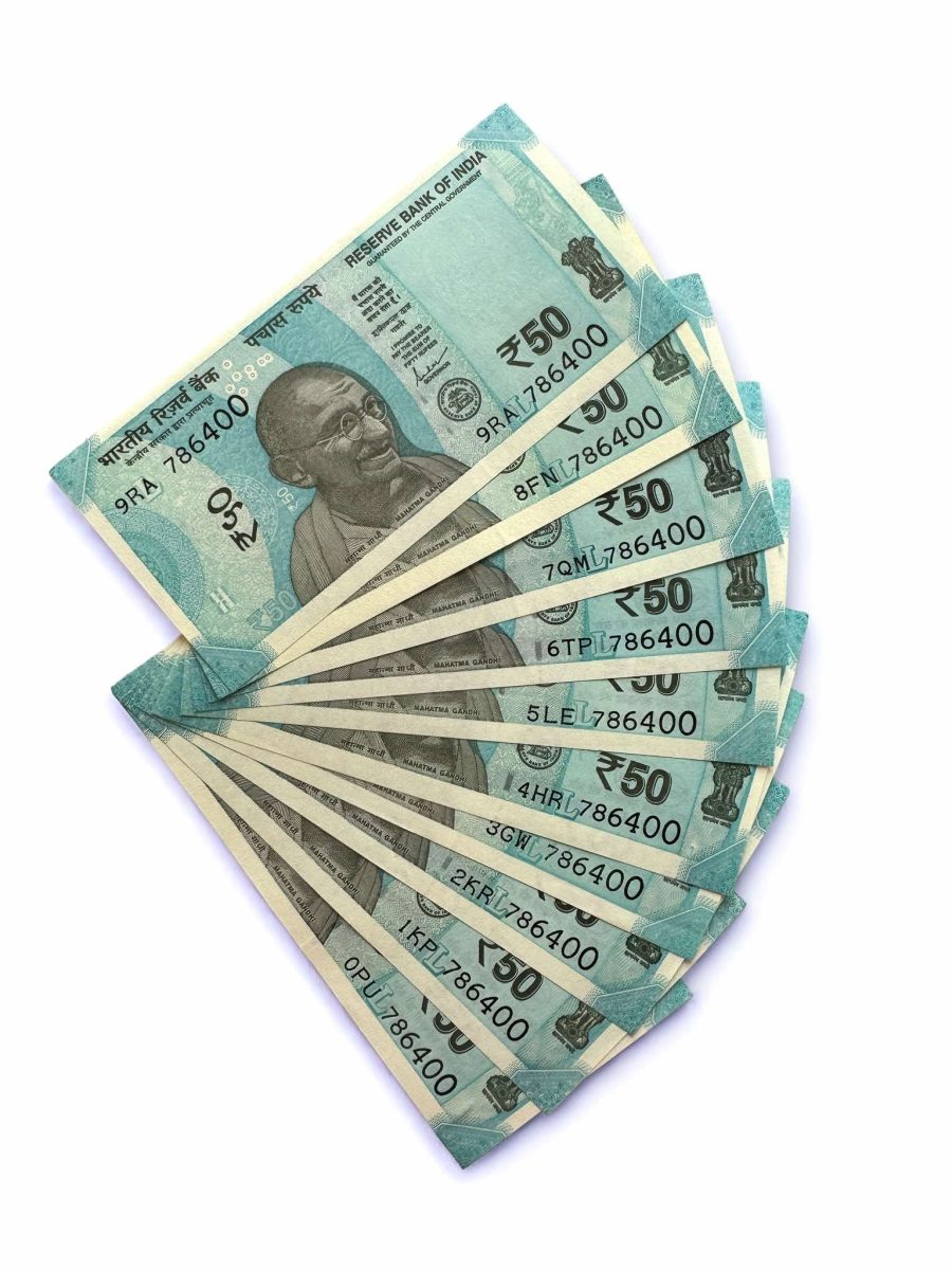 Rs 50 India Banknote Low Serial Same Number 10 Notes 786400 GEM Unc ...