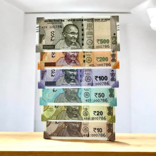 Rs 10 to 500 India Banknote Holy Fancy Number Set 000786 Gem Unc ...