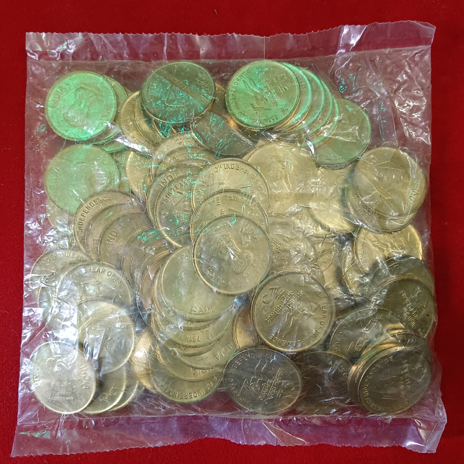 Extremely Rare 5 Rs Akam 2021 Year 75 Th Year Of Independence Bombay ...