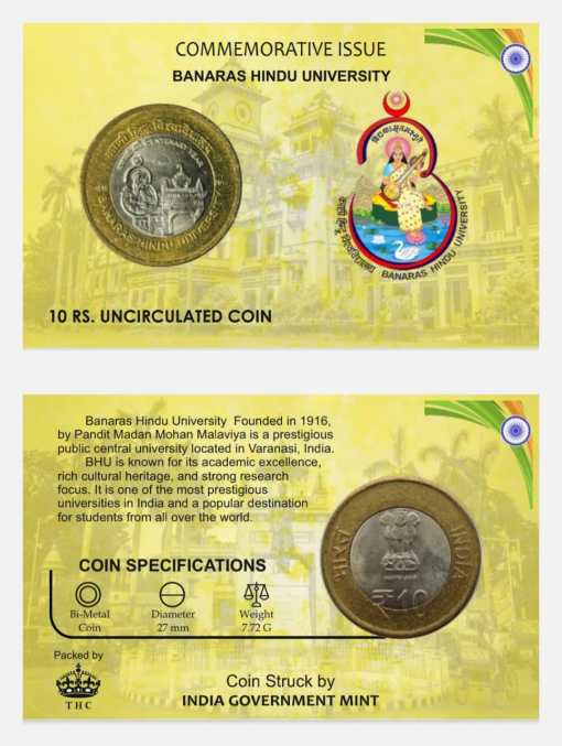 10 Rs rare Commemorative Coin Card Special Edition - Coinbazzar.com