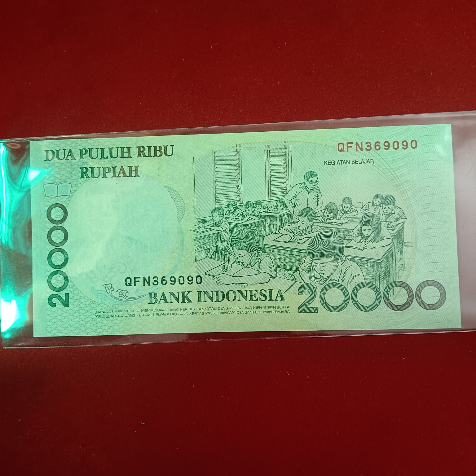 Rare Note 20000 Rupiah Ganesh Ji Green Old Issue Note Bank of Indonesia ...