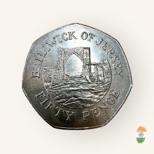 United Kingdom 50 Pence Issue Queen Elizabeth Very Unique and Rare ...