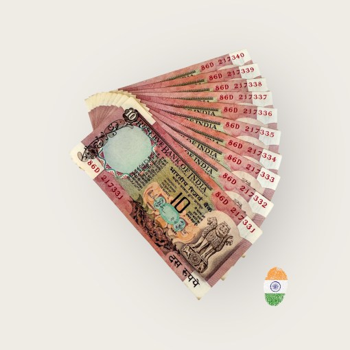 Rs 10 India Banknote Peacock Issue UNC Issue 1980s 10 note Lot Crisp ...