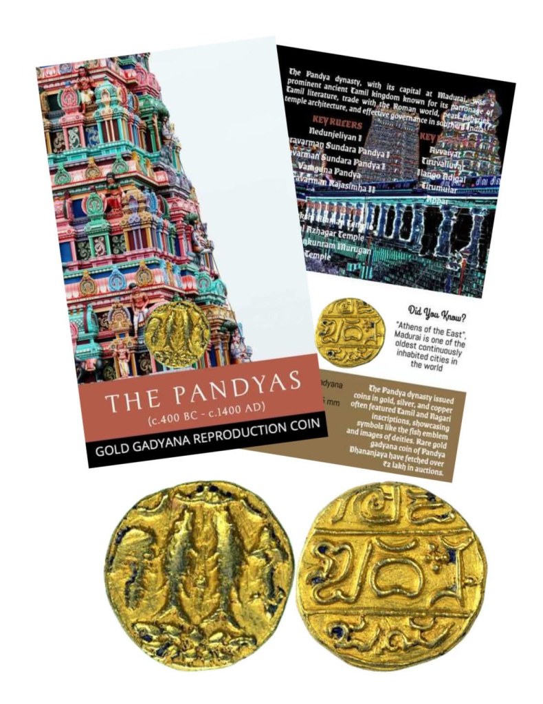 THE PANDYAS – GOLD GADYANA Reproduction Coin With Beautiful folder ...