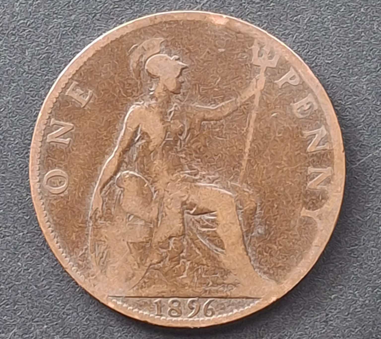 United Kingdom 1 Penny 1895 - Victoria RARE COIN #A-403 - Coinbazzar.com