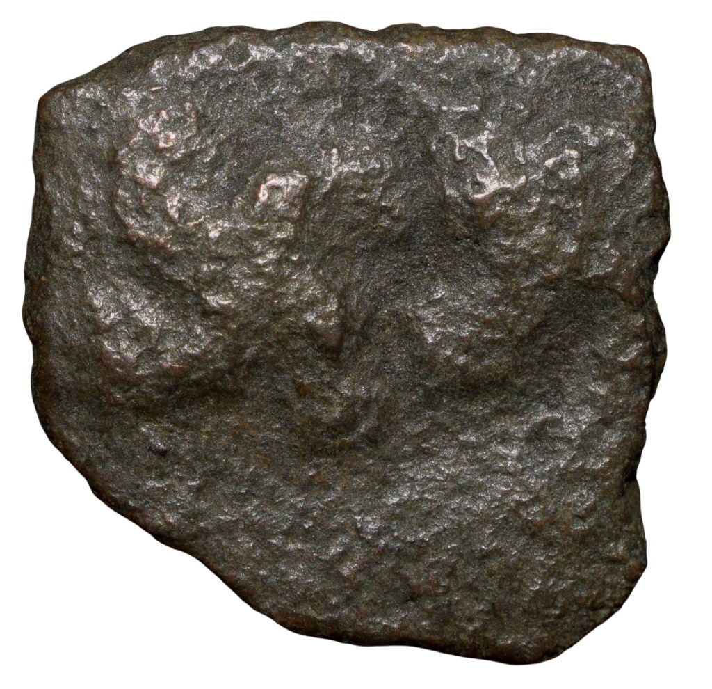 Copper Coin of Bharuch(200 BC) with Bold Decorative Svastika/Mahakal ...