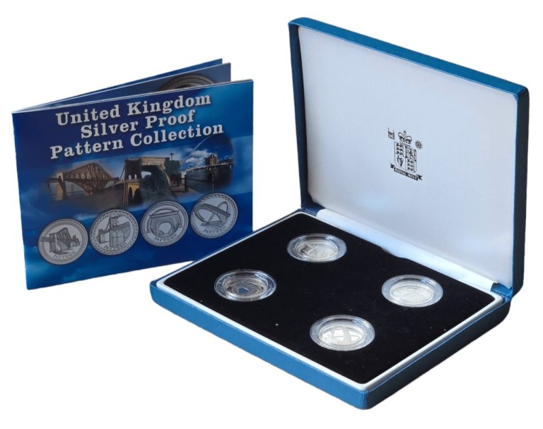 2003 Whole Coin Set UK Pattern £1 Set Silver Proof Bridges with ...