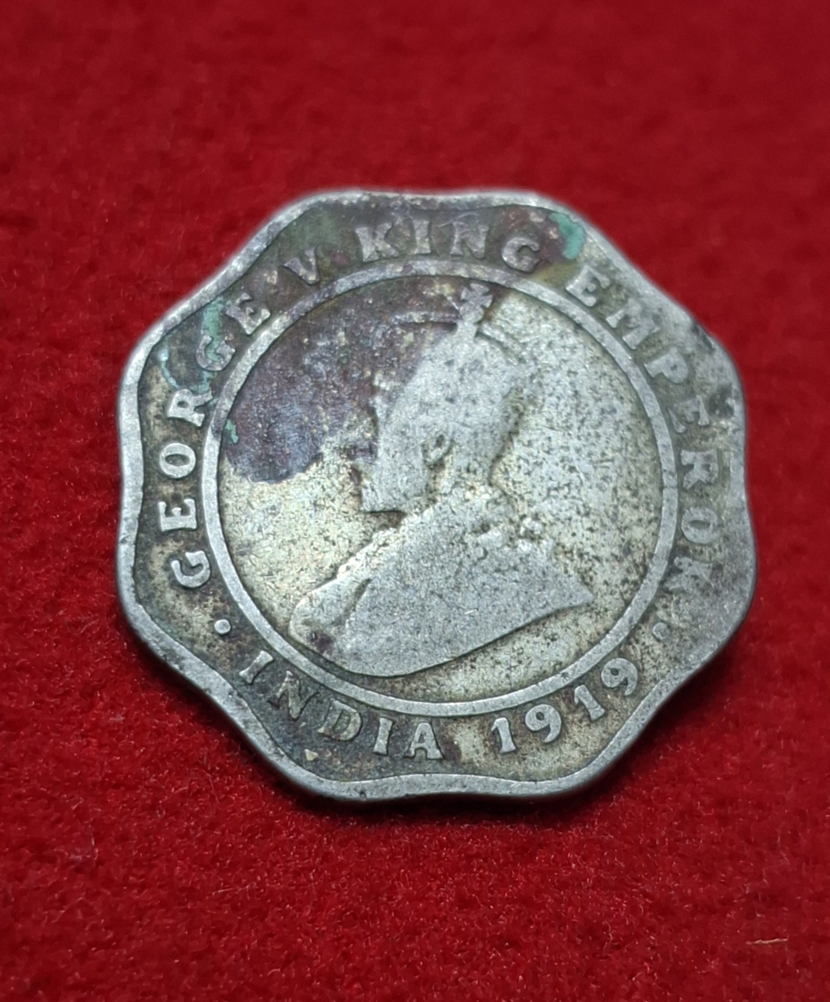 4 ANNA 1919 GEORGE V KING EMPEROR COIN - Coinbazzar.com