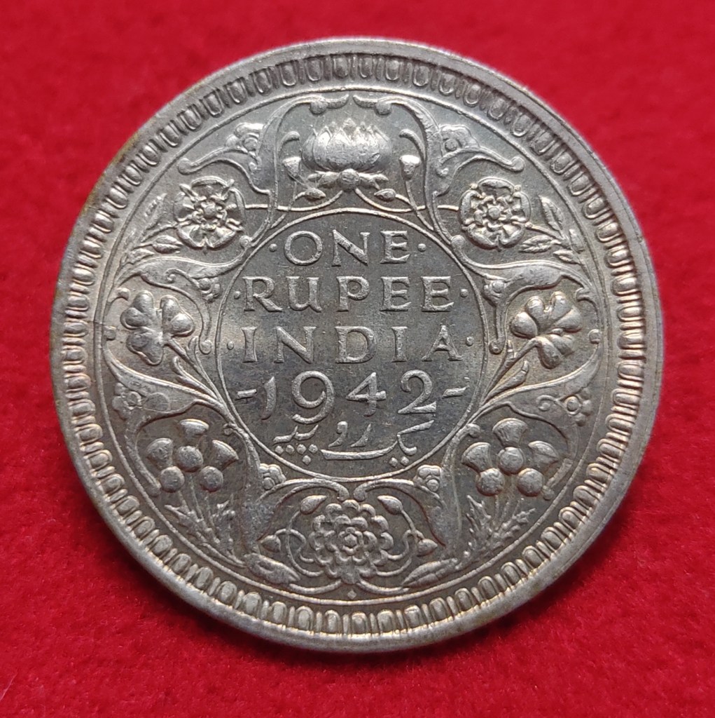 ONE RUPEE COIN GEORGE VI 1942 BOMBAY MINT UNC CONDITION – Coinbazzar.com