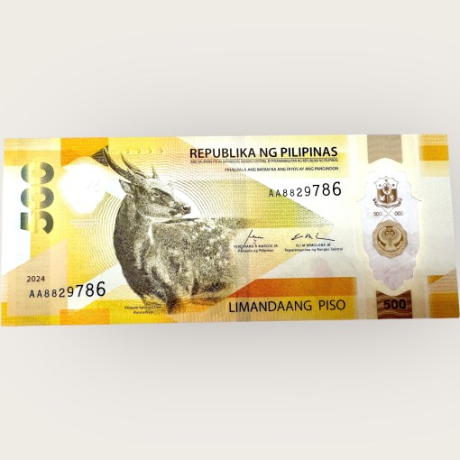 Philippines 500 Piso Banknote 2024 P240 UNC, Polymer World Banknote ...