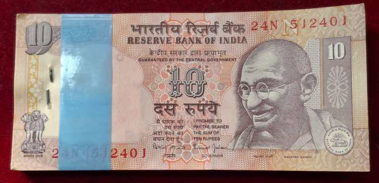 10 RUPEES GOVERNOR BIMAL JALAN RARE ( 100 NOTES) SERIAL PACKET UNC ...