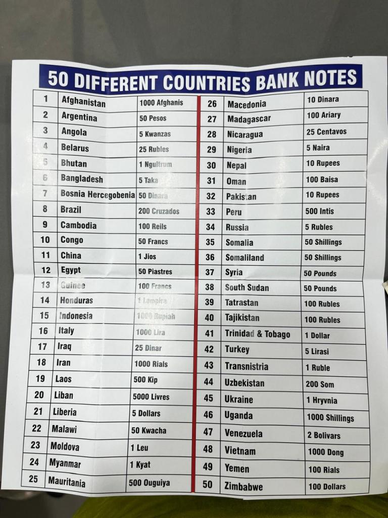 50 DIFFERENT COUNTRIES BANK NOTES GEM UNC ( SEE DESCRIPTION ...