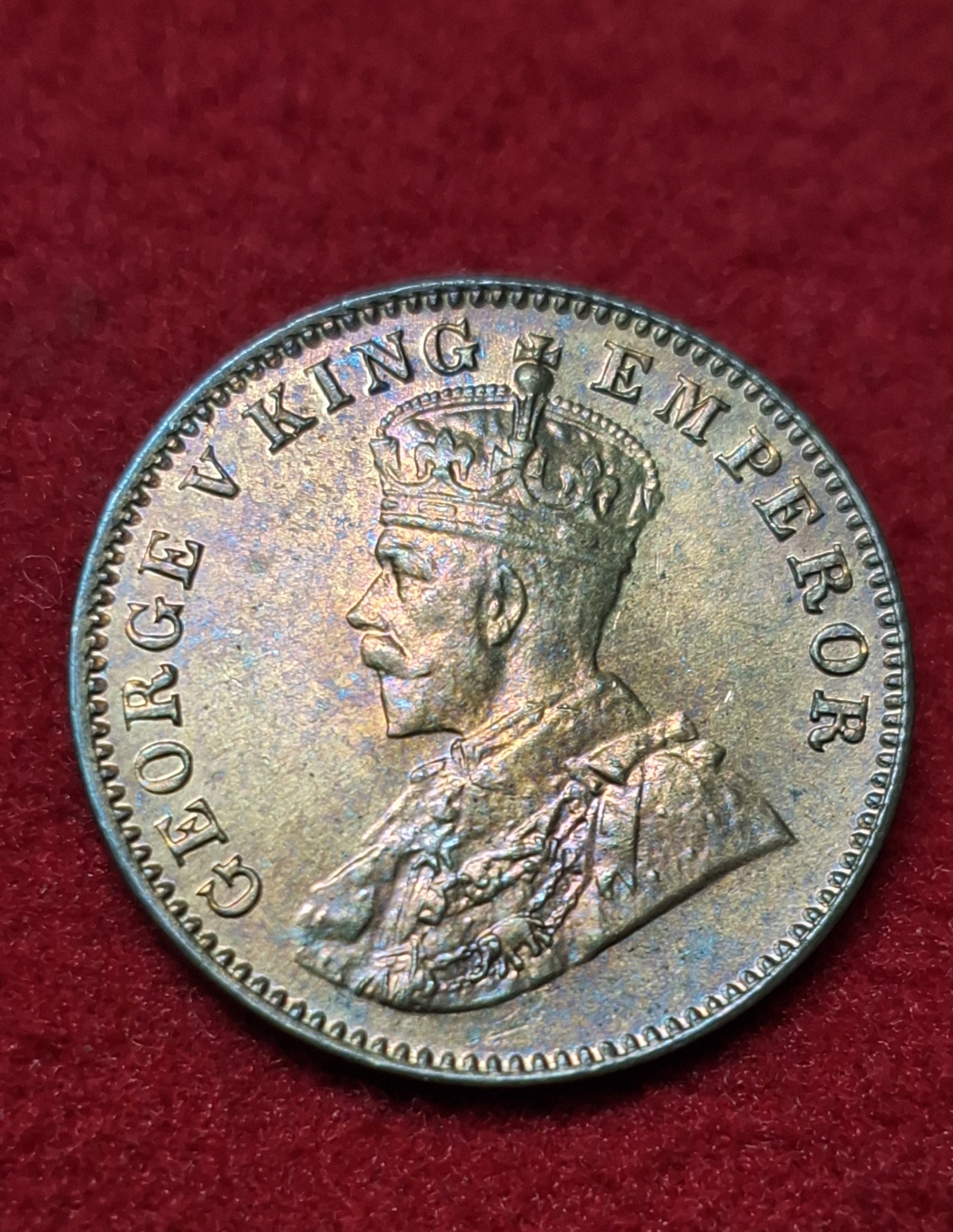 ONE QUARTER ANNA 1936 GEORGE V KING EMPEROR COIN - Coinbazzar.com