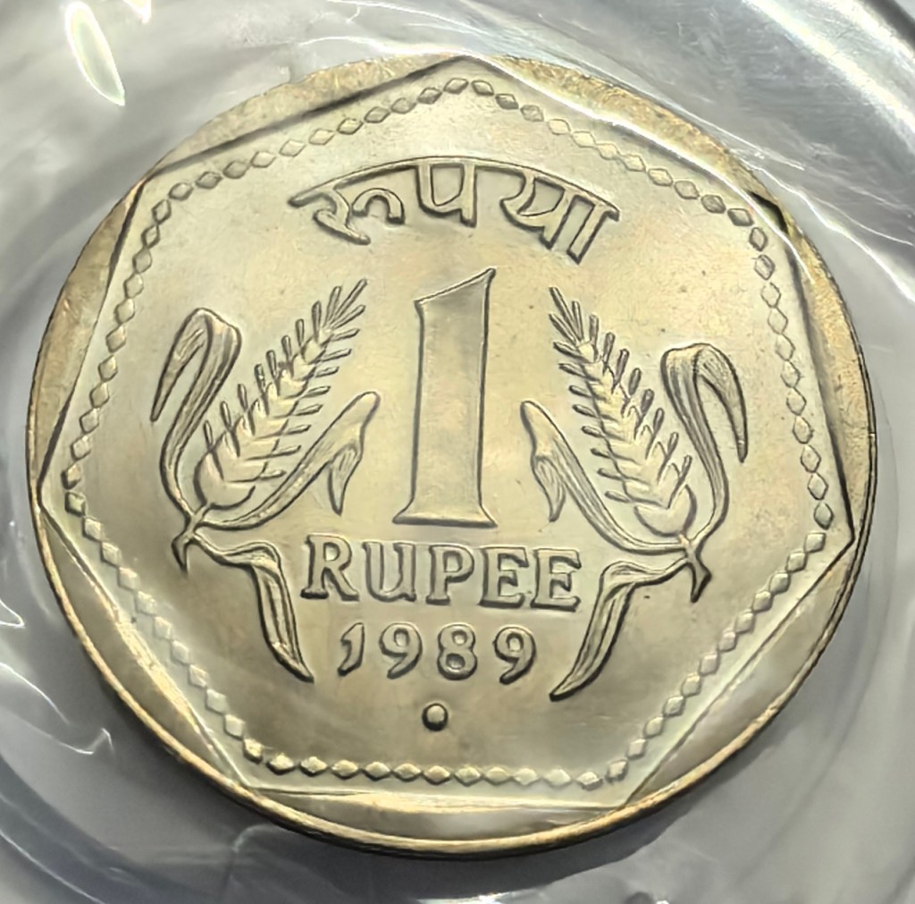 1 Rs 1989 Noida Mint Bunc Rare – Coinbazzar.com