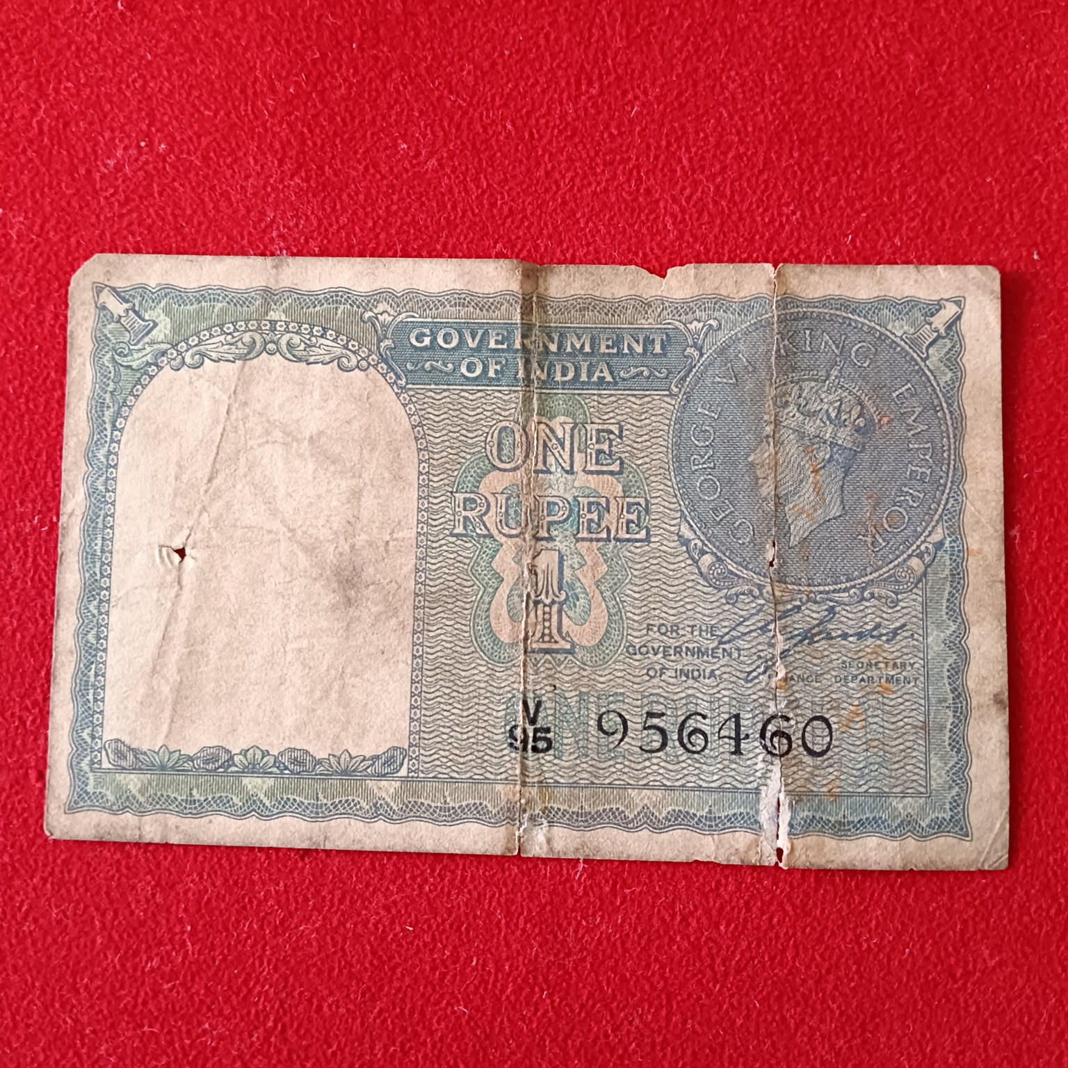 Rare Note One Rupee George Vi 1940 Year British India Note – Coinbazzar.com
