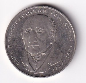 Federal Republic 5 Deutsche Mark FREIHERR UNC RARE COIN #Z-1349 ...