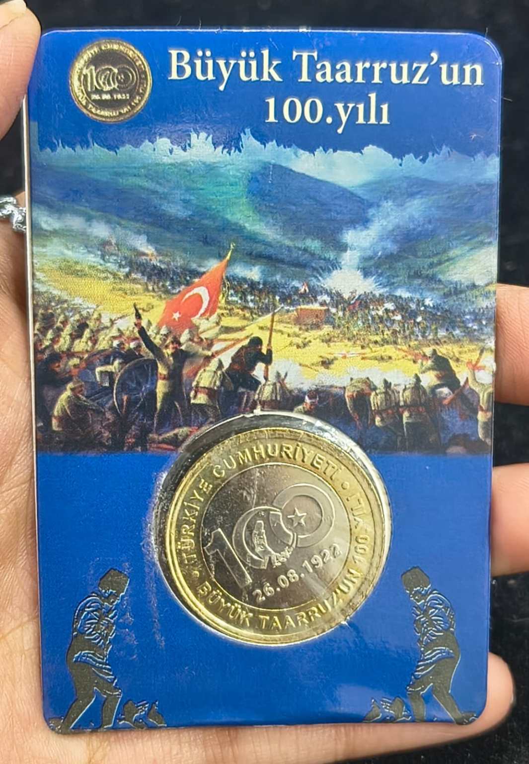 TURKEY 1 TURK LIRA COMMEMORATIVE RARE BIMETALLIC MINT PACK ATM CARD COIN - Coinbazzar.com