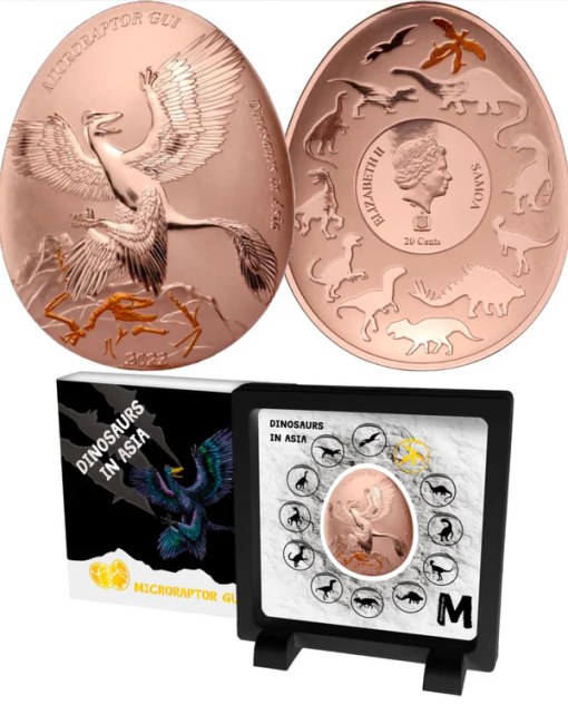 2022 Samoa - Dinosaurs in Asia Series - MICRORAPTOR GUI Proof Coin Pack ...