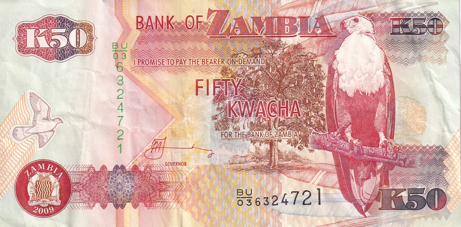 ZAMBIA FIFTY KWACHA OLD ISSUE WORLD NOTE - Coinbazzar.com