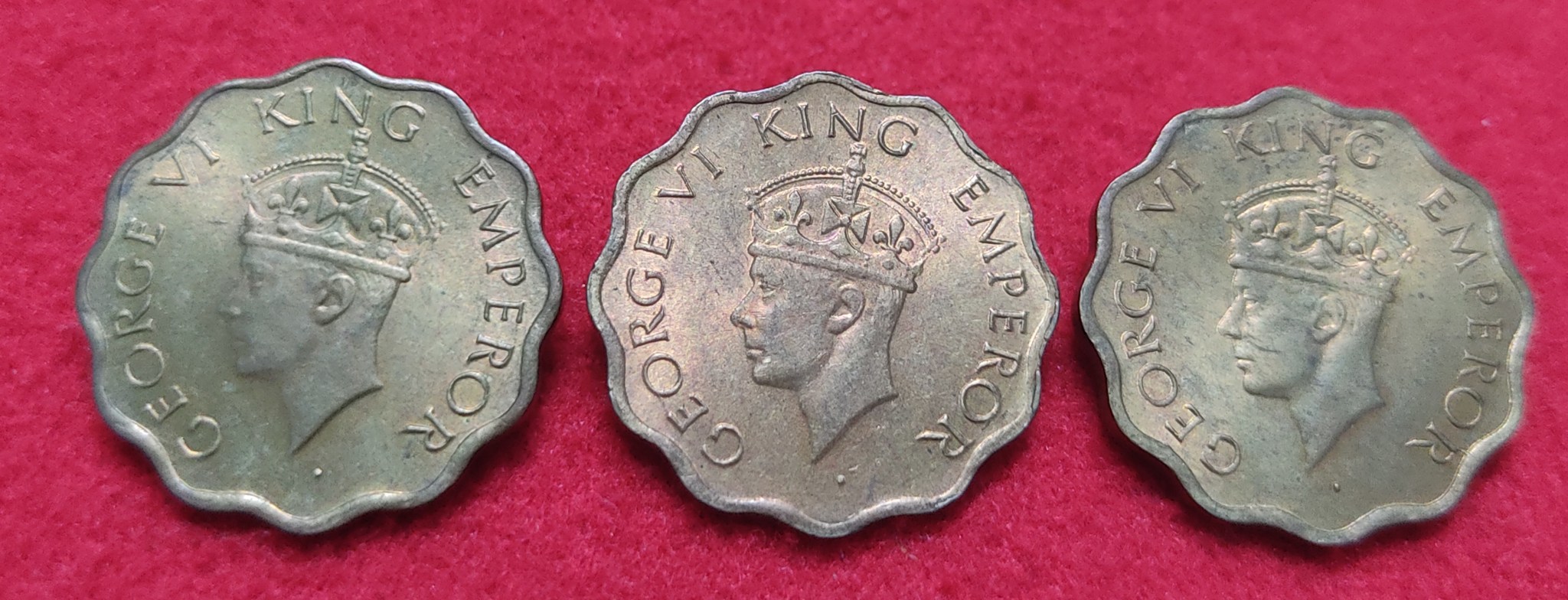 ONE ANNA GEORGE V 1943 CALCUTTA MINT EACH COIN PRICE 525 - Coinbazzar.com